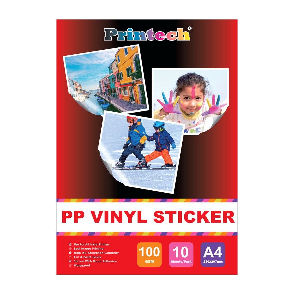 Jual Kertas Foto / Photo Paper Printech PP Vinyl Sticker A4 100g ...