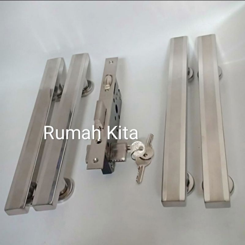 Jual Handle Kunci Pintu Minimalis set body kunci pelor | Shopee Indonesia