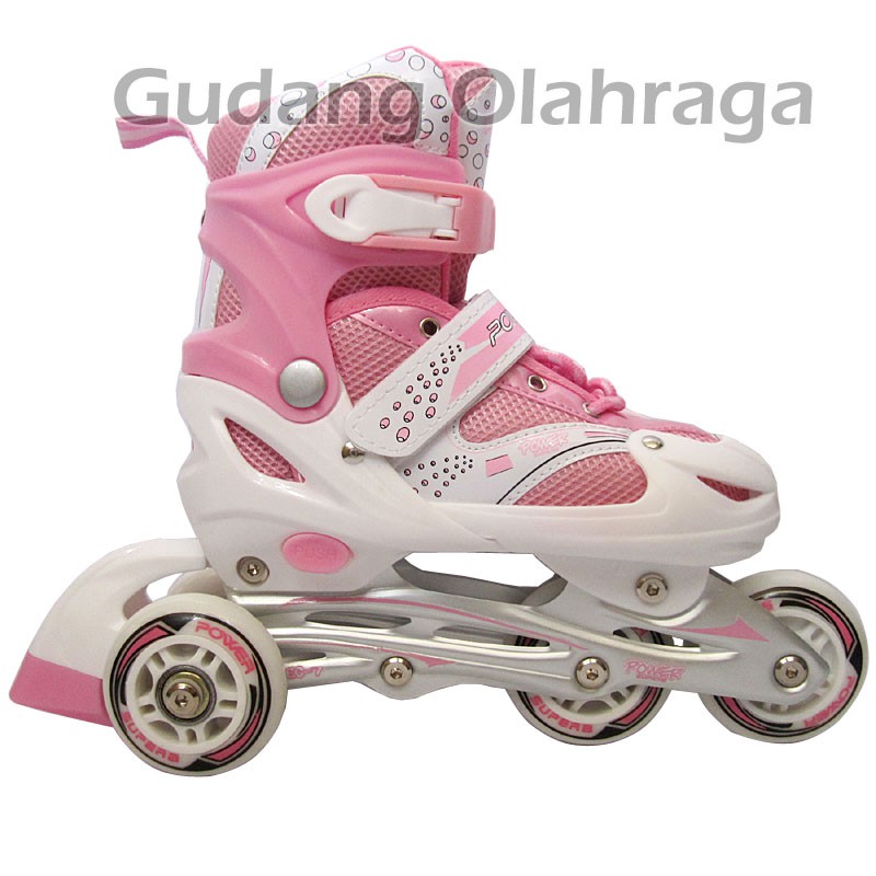 Jual Sepatu Roda BAJAJ Pink / Power Superb Inline Skate Model BAJAJ ...