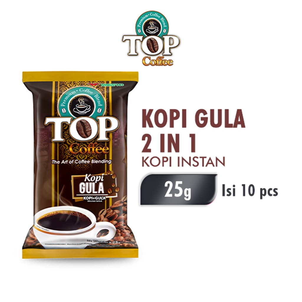 Jual Kopi Top Gula (2in1) 25 gr x 10 pcs | Shopee Indonesia