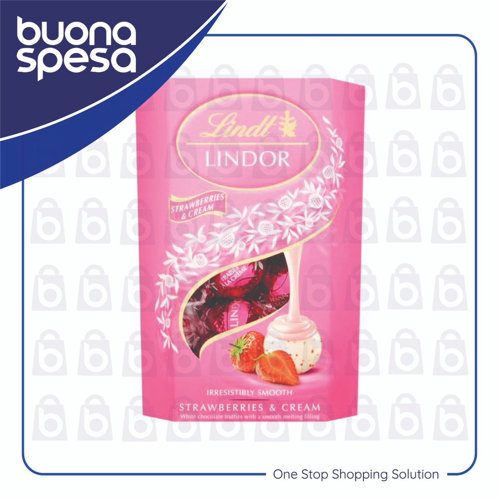 Jual Lindt Lindor Strawberries And Cream Truffle 200gr Shopee Indonesia