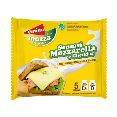 Jual Emina Mozzarella Slice isi 5 Lembar / Keju Slice Mozzarella ...