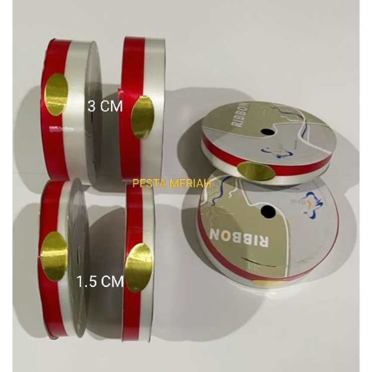 Jual PITA JEPANG MERAH PUTIH / PITA SATIN MERAH PUTIH / PITA JEPANG HUT ...