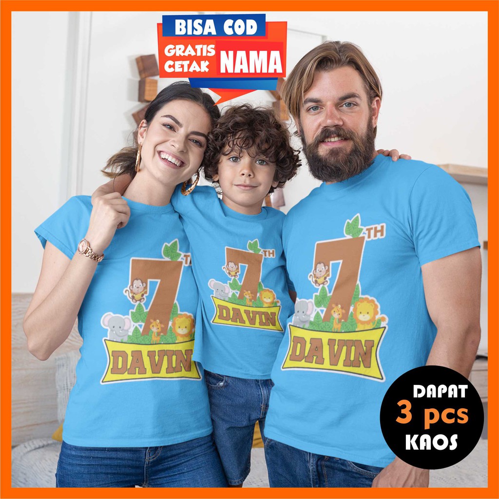 Jual Baju Kaos Warna Ulang Tahun Ultah Birthday Anak Cewek Cowok Kaos ...