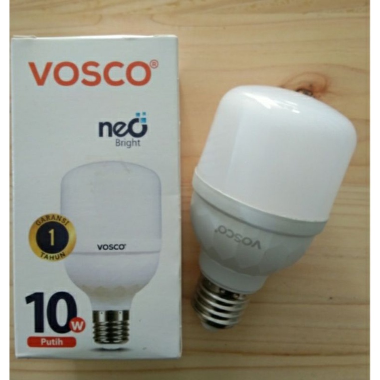 Jual VOSCO neo bright LED T-BULB 10 watt cool daylight/putih | Shopee Indonesia