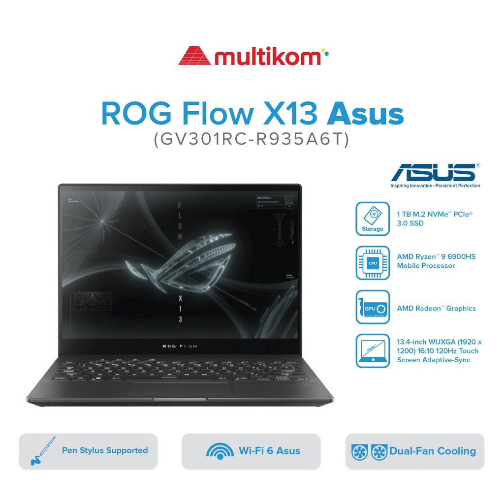 Jual ASUS ROG FLOW X13 GV301RC R935A6T-O R9-6900HS 16GB 1TB RTX3050 4GB ...