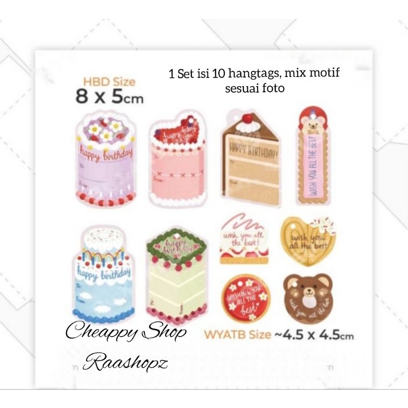 Jual 10pcs hangtags happy birthday Hangtag selamat ulang tahun Label ...