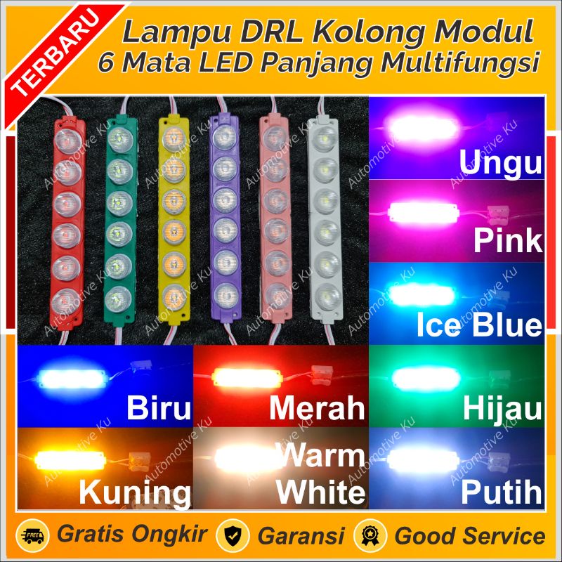 Jual LAMPU LED KOLONG MODUL MATA 6 PANJANG MULTIFUNGSI: SEIN, REM ...