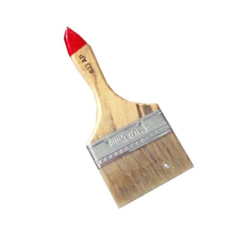 Jual KUAS CAT TEMBOK GAGANG KAYU 4 INCH (4") RRT | Shopee Indonesia