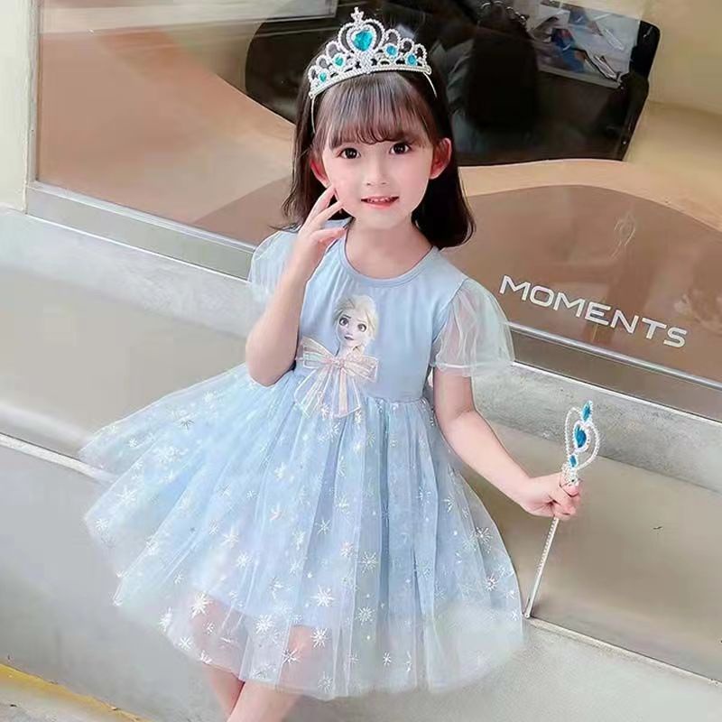 Jual [PRINCESS KESLI] 1-9 Tahun Dress Frozen Pita Anak Perempuan katun ...