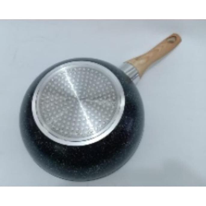 Jual WOK PAN MARBLE YOSHIKAWA 26 CM 28 CM 30 INDUKSI GAGANG KAYU TUTUP KACA - 26 CM | Shopee ...