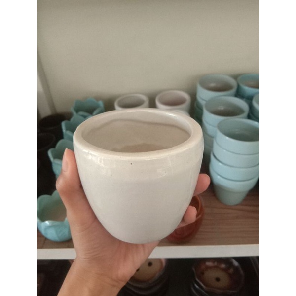 Jual [Grade1] Pot Keramik / Pot Keramik V / Pot Keramik Besar (L ...