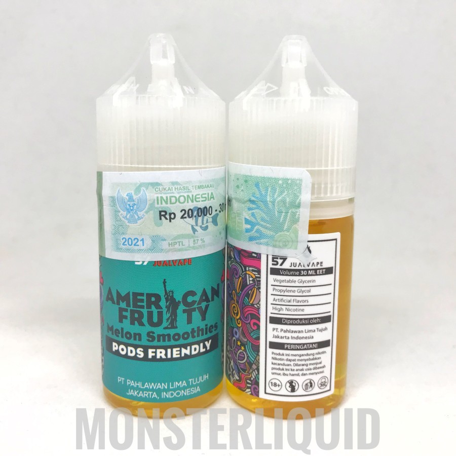 Jual PODS AMERICAN FRUITY MELON SMOOTHIES BY R 57 12MG 30ML | Shopee ...