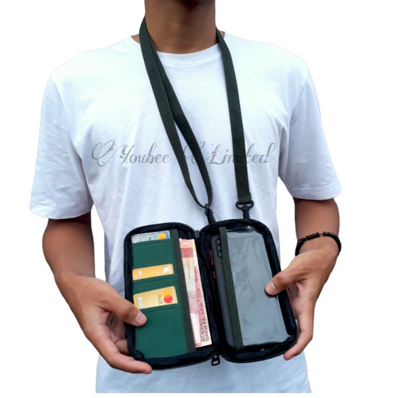 Jual Tas selempang mini leher gantung hanging wallet kartu hp | Shopee ...