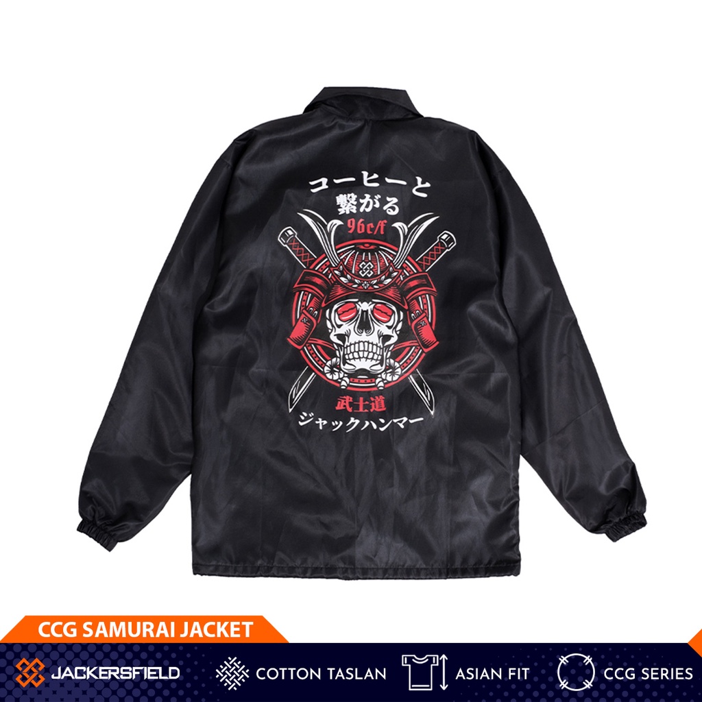 Jual Jackersfield x CCG Samurai Coach Jacket Black Jaket Parasut Pria ...