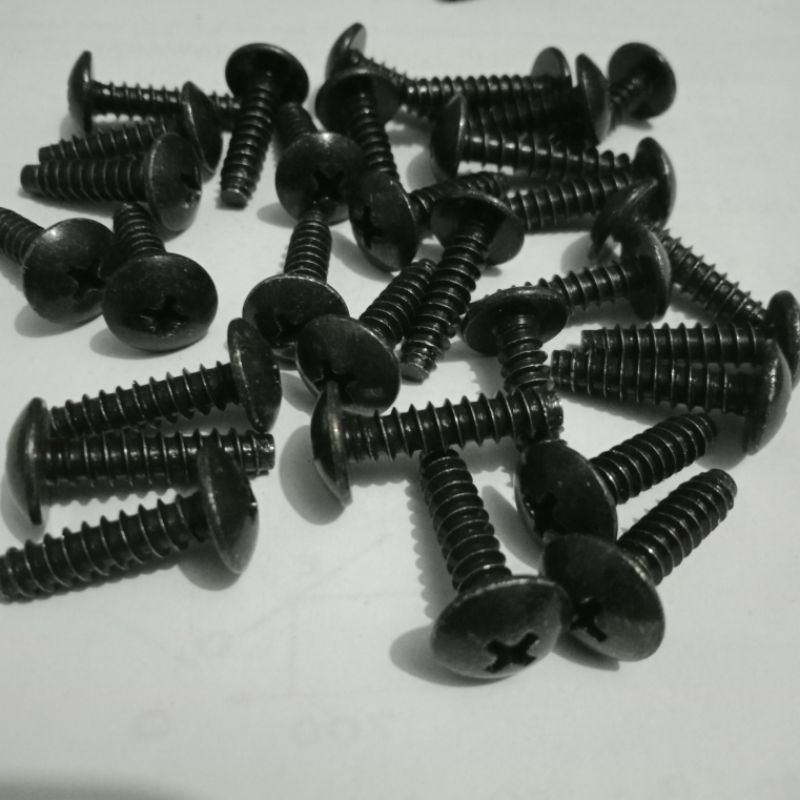 Jual [100pcs] Baut Skrup Sekrup Body 5x20 Hitam | Shopee Indonesia