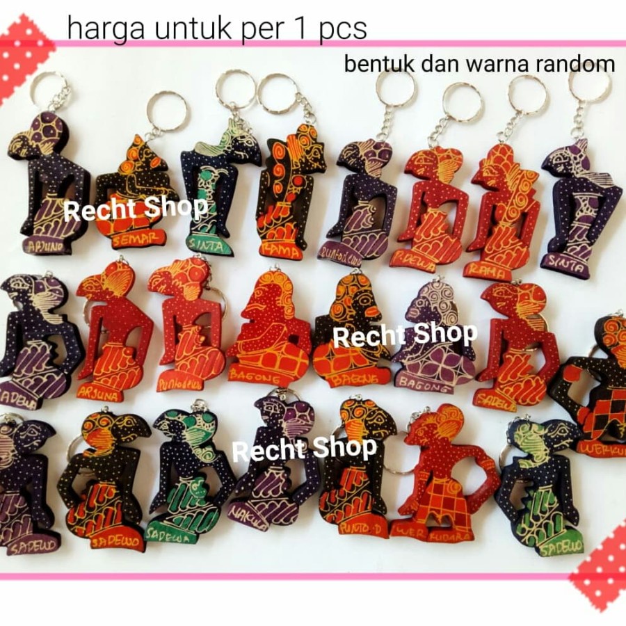 Jual souvenir khas jawa gantungan kunci motif wayang | Shopee Indonesia