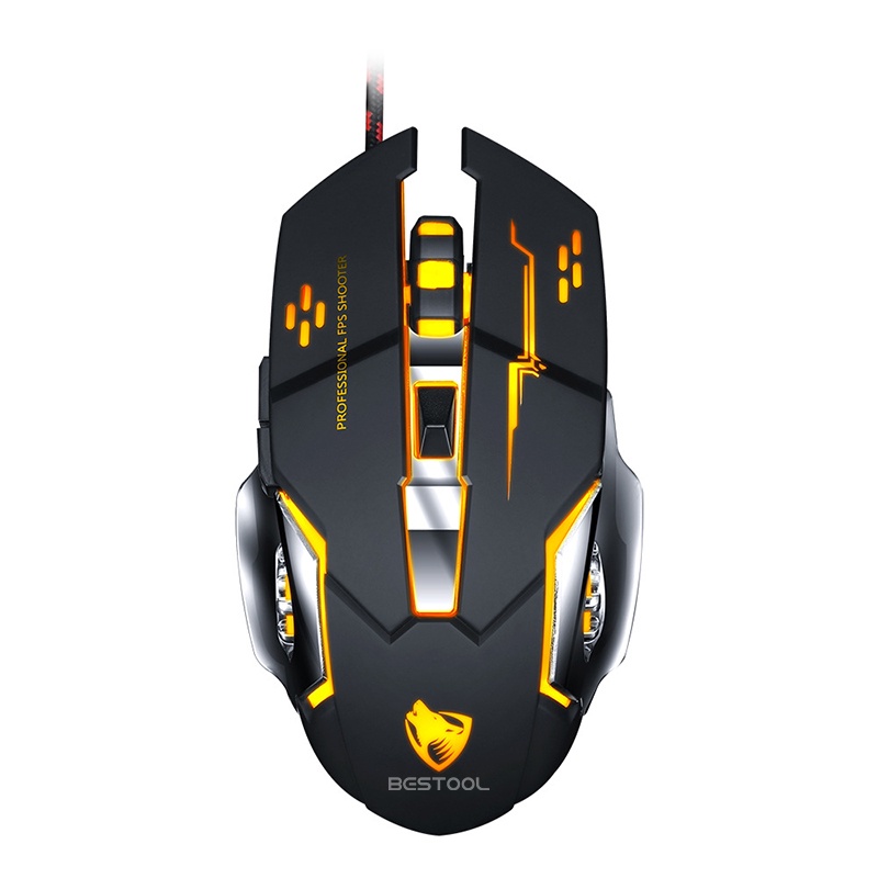 Jual BESTOOL Mouse Gaming USB Wired Optical Mouse kabel 6 Button ...