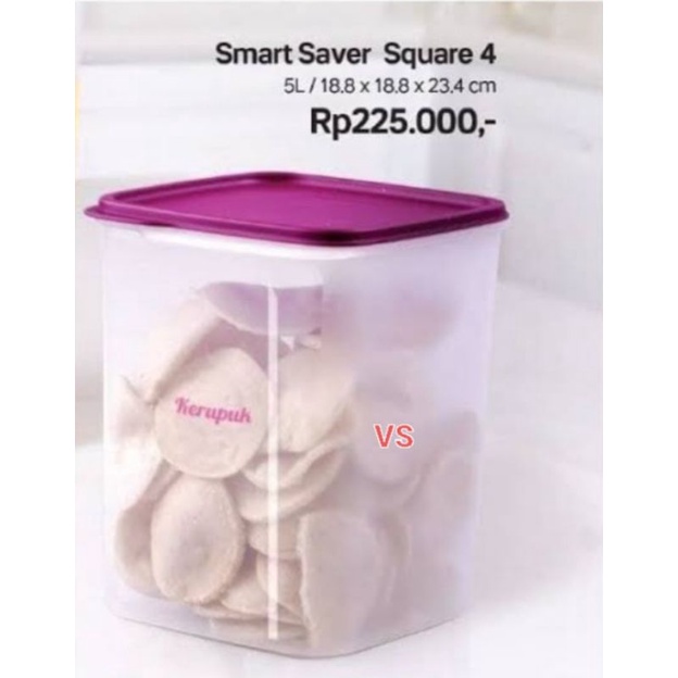 Jual Tupperware Smart Saver Square #4, hemat 40% | Shopee Indonesia