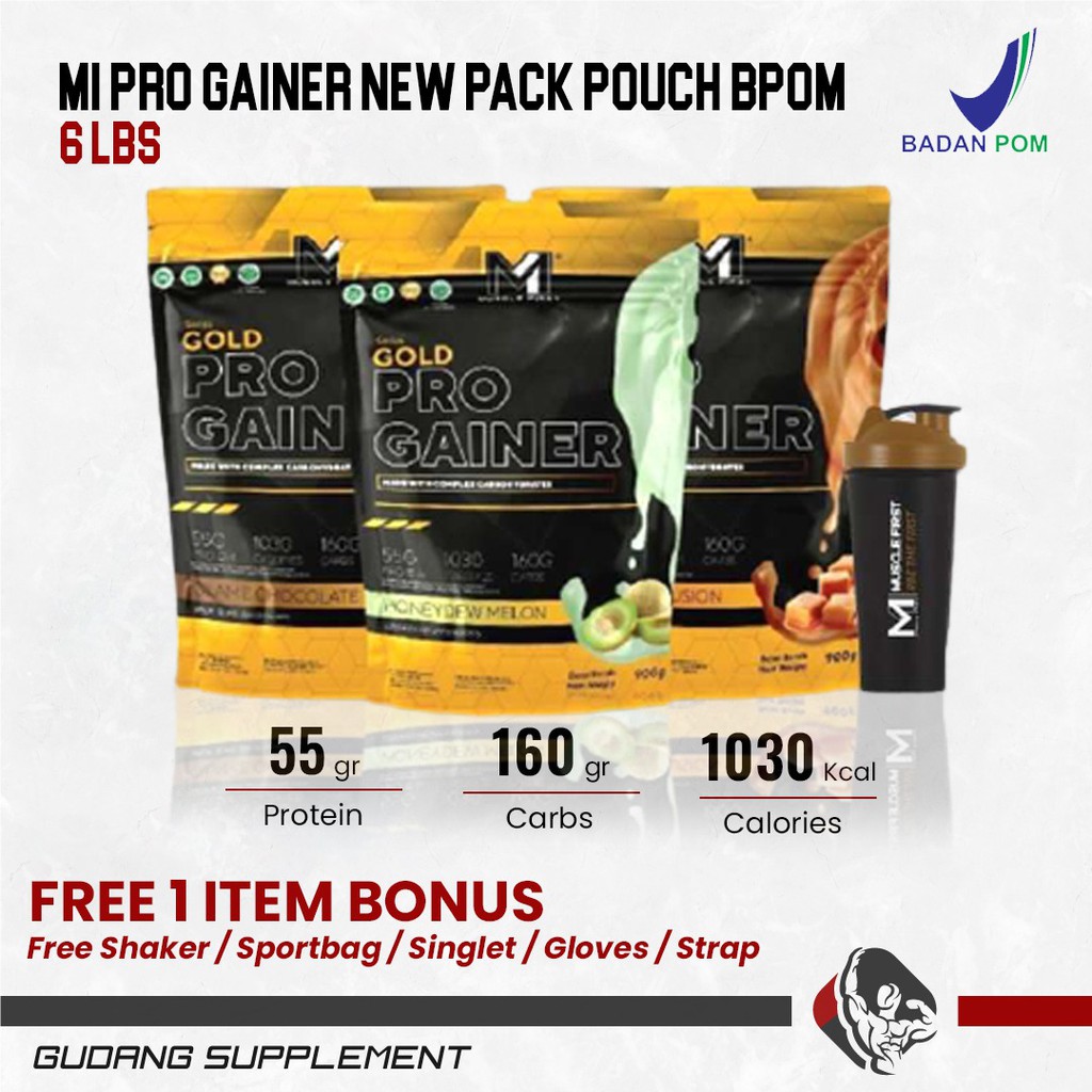 Jual M1 Muscle First Gold Pro Gainer 6 Lbs Weight Mass Gainer BPOM ...