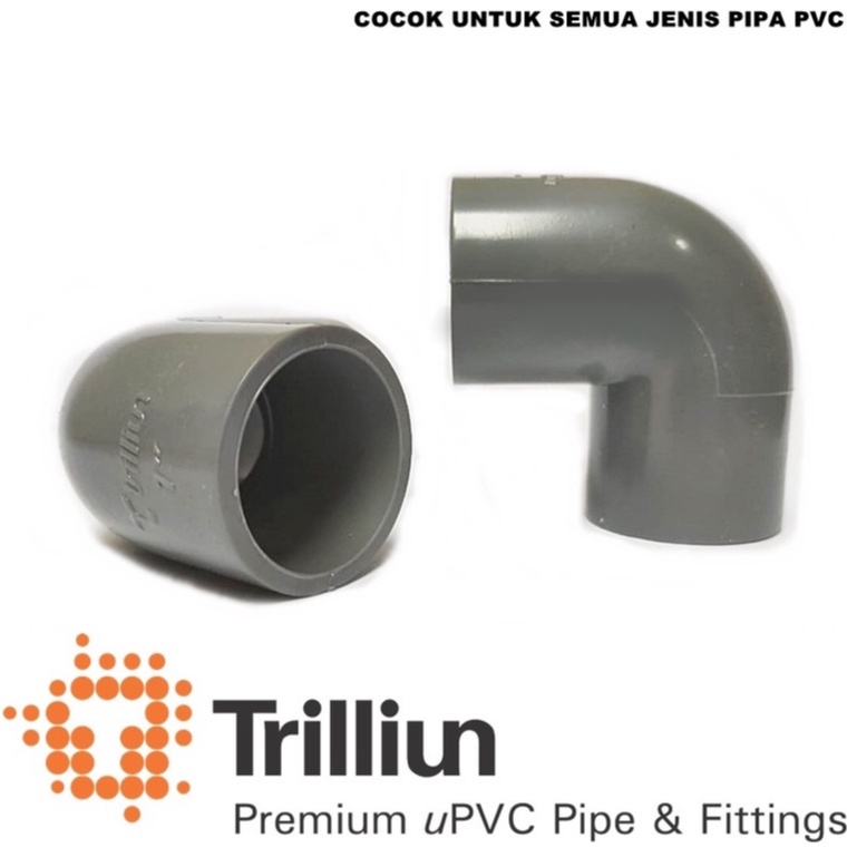 Jual Sambungan Pipa L Knie PVC 3-4 Inch Triliun Knee AW 3/4“ Fitting ...