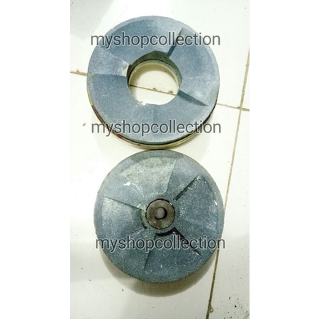 Jual batu gilingan bumbu ulir 8 inch + tapak besi PMJA grinding stone 8 ...