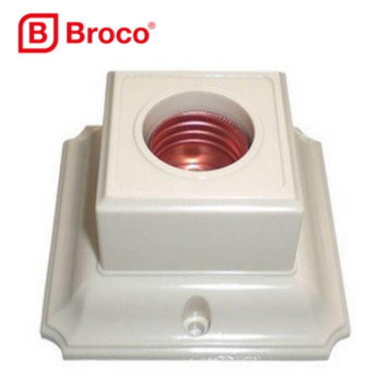 Jual BROCO Fitting Lampu Plafon Kotak 1210 Cream E27 | Shopee Indonesia