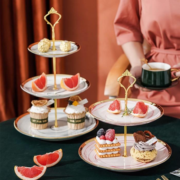 Jual Alish | Marble Cake Tier / Rak Kue / Tempat Kue Bertingkat | Shopee Indonesia