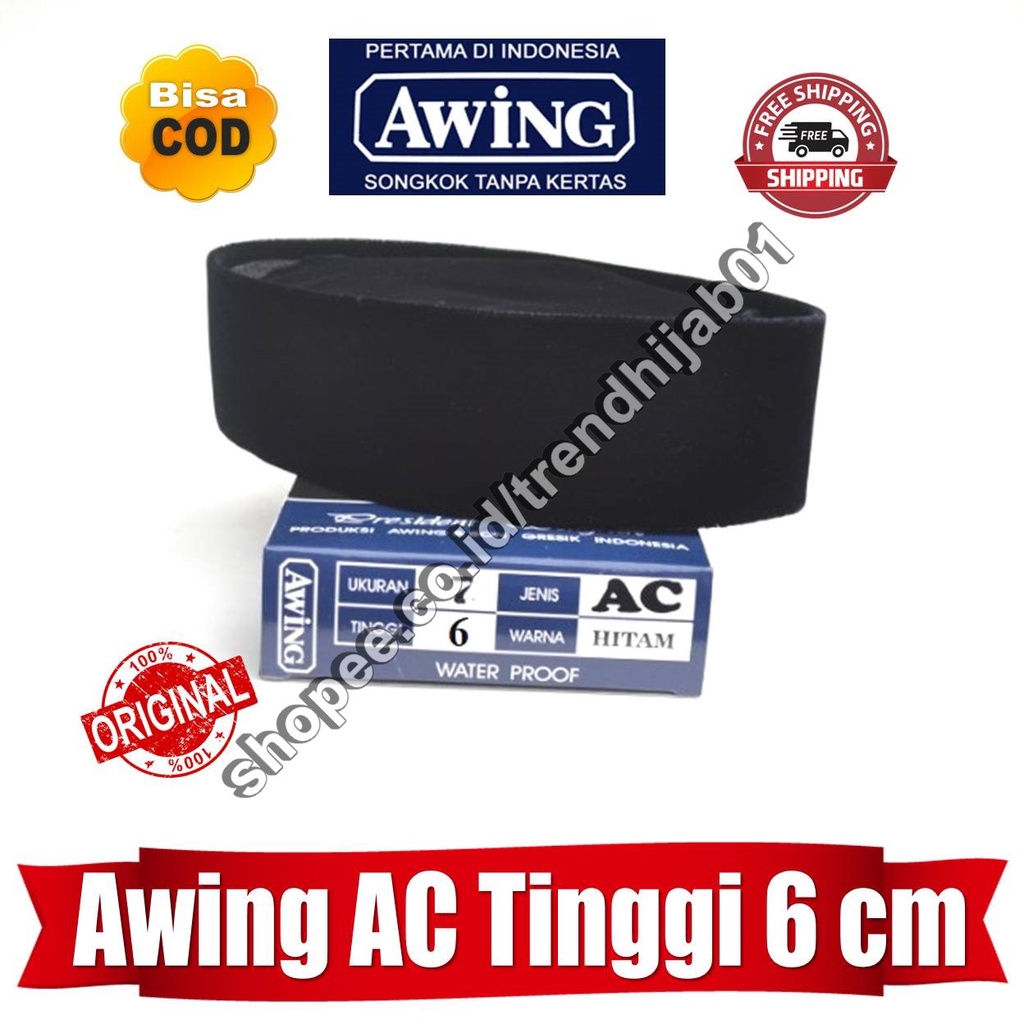 Jual Songkok Awing AC Peci 6 cm Songkok Tinggi 6 cm Awing Original ...