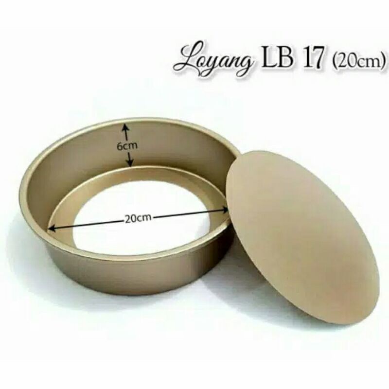 Jual loyang bongkar pasang diameter 20 cm / loyang teflon bulat 20 cm ...