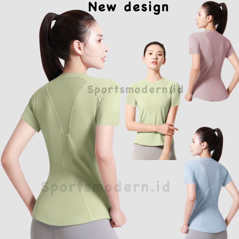 Jual Baju Olahraga Wanita Tile V belakang Gym Fitness Renang | Shopee Indonesia