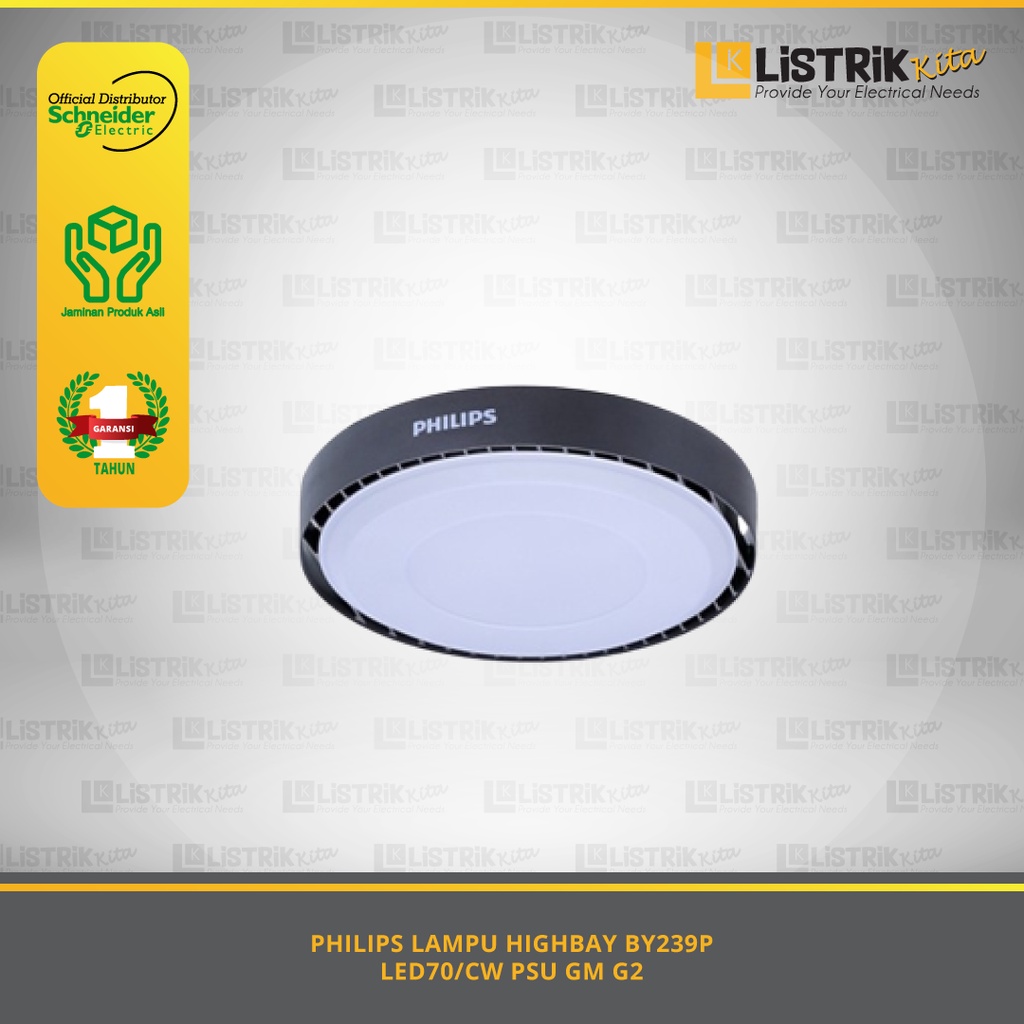 Jual PHILIPS HIGHBAY BY239P 60W COOL WHITE - BY239P LED70/CW PSU GM G2 ...