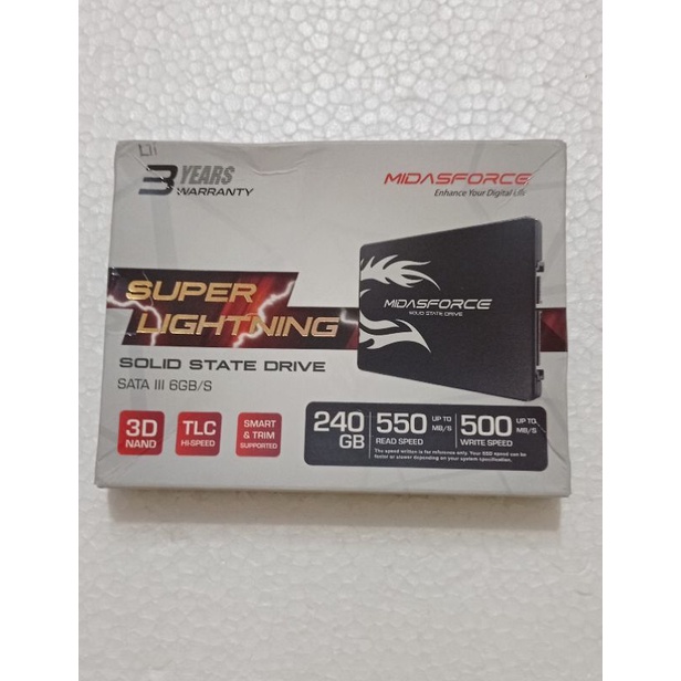 Jual SSD MIDASFORCE SUPER LIGHTNING SATA 240GB | Shopee Indonesia