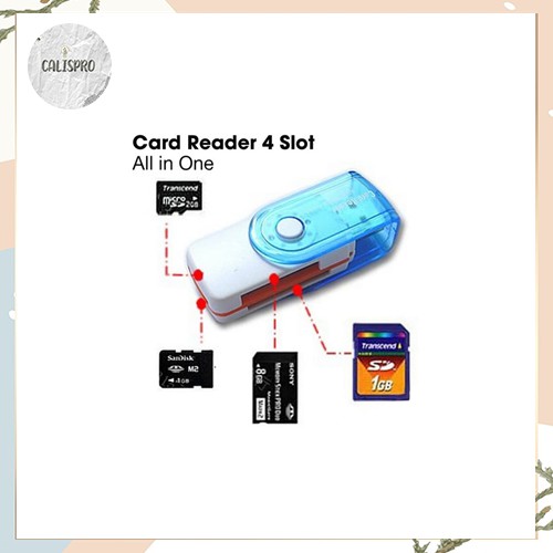 Jual CARD READER / CARD READER 4 in 1 UNTUK MEMORY CAMERA / MEMORY HP ...