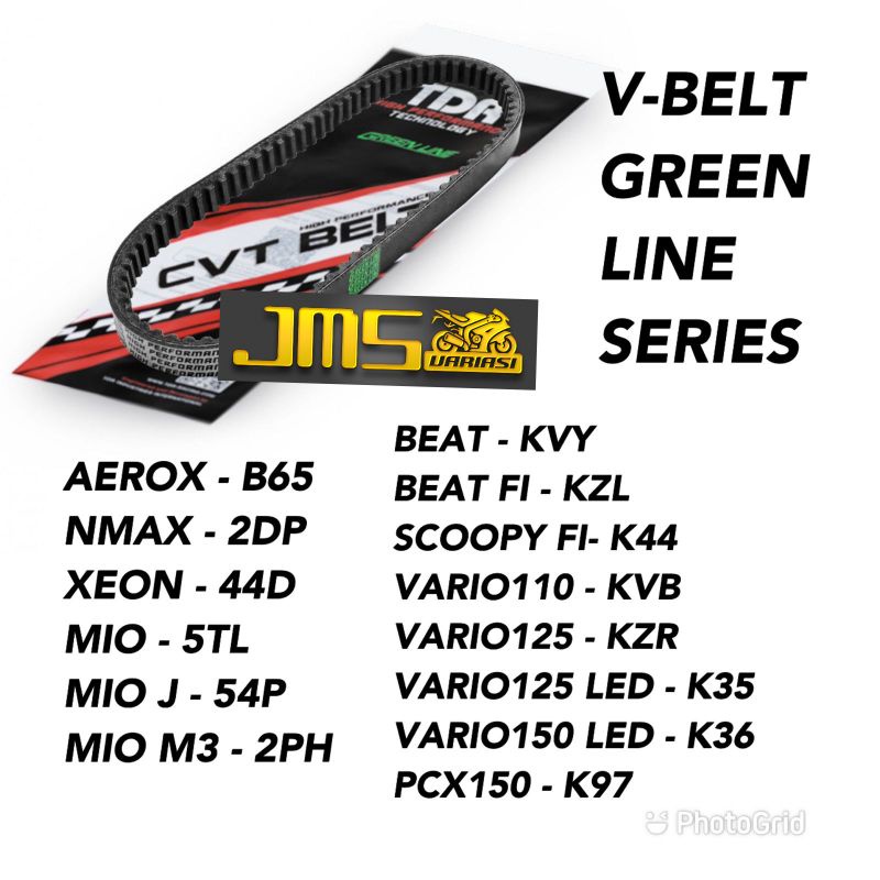 Jual vanbelt V-Belt tdr racing original green line nmax old nmax new ...