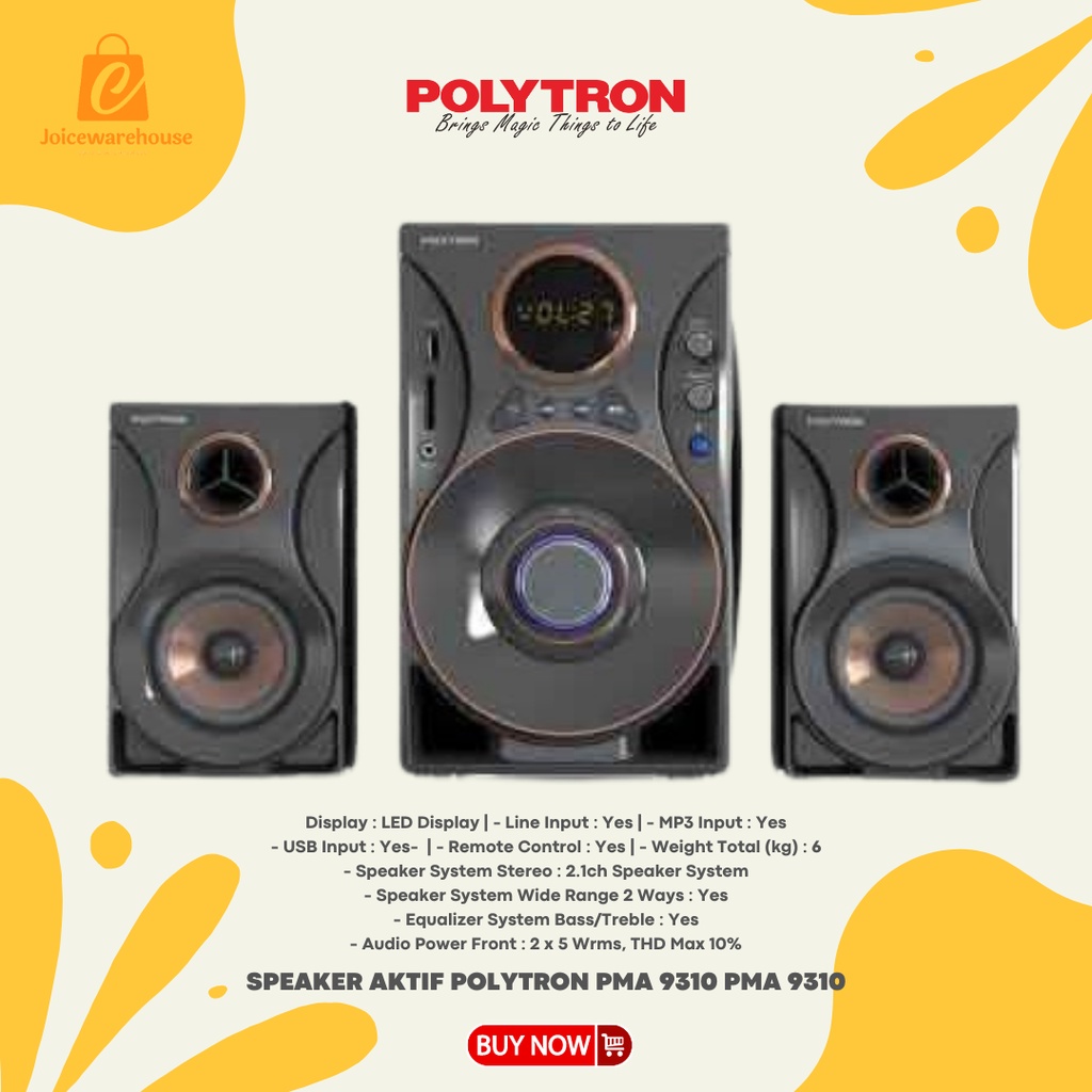 Jual SPEAKER AKTIF POLYTRON PMA 9310 PMA 9310 | Shopee Indonesia
