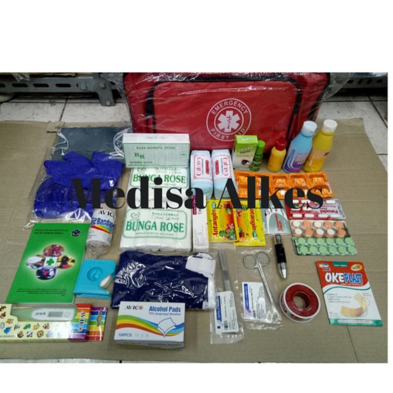 Jual Tas p3k / first aid kit / tas emergency isi lengkap / p3k travel ...