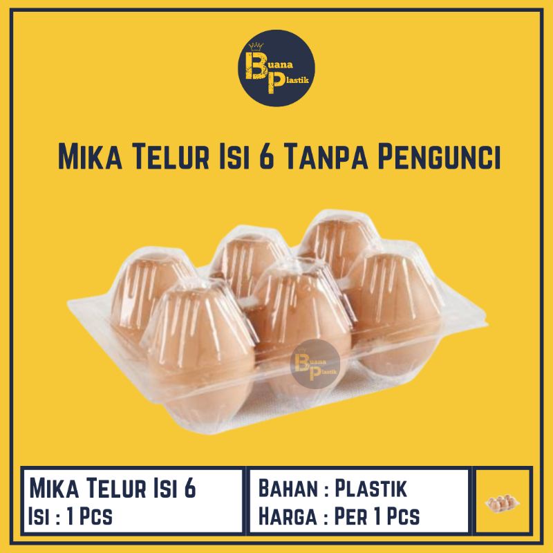Jual Mika Telur Isi 6 (Tanpa Pengunci) | Shopee Indonesia