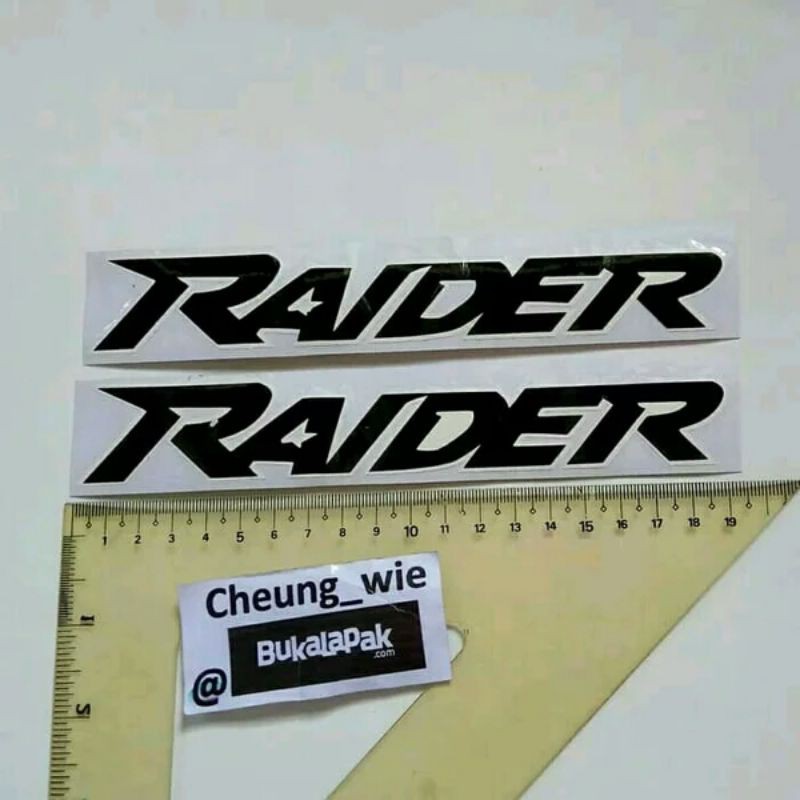 Jual Stiker /Sticker Cutting Logo Raider Size 19cm Harga 2bh | Shopee ...