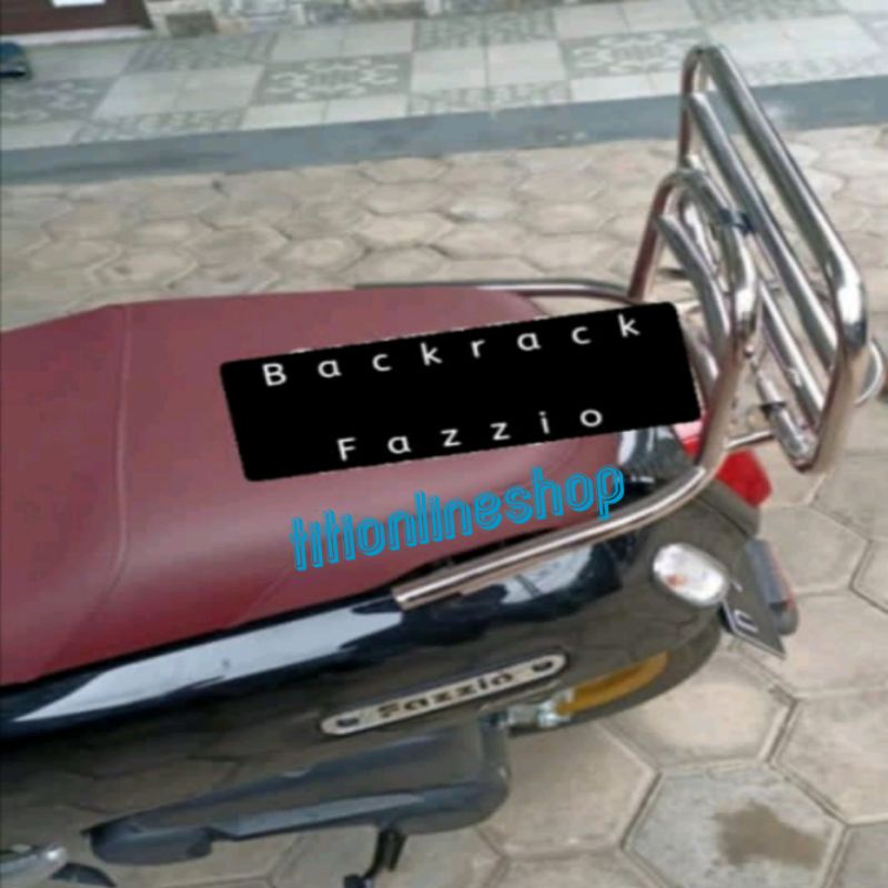Jual Back Rack untuk Yamaha Fazzio model Vespa aksesoris Fazzio ...