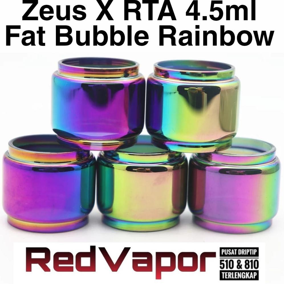 Jual [KODE 3621] Zeus X RTA Replacement Glass Fat Bubble Rainbow Kaca ...