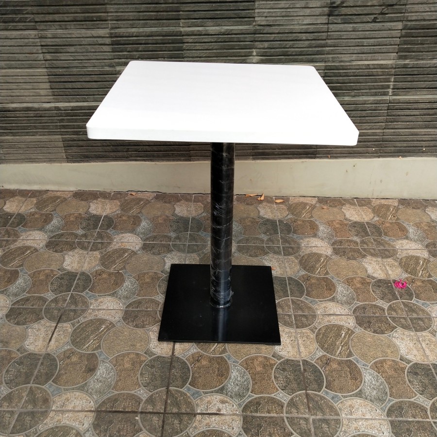 Jual Meja Cafe /Meja Resto/ Meja Makan uk.60x60xT.75 / Kaki Plat Segi ...