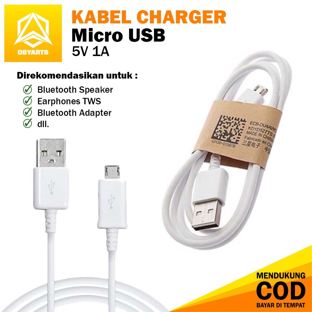Jual KABEL CHARGER MICRO USB 5V 1A 1 METER KABEL CAS MICROUSB UNTUK TWS ...