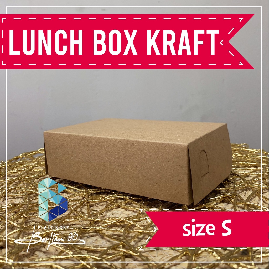 Jual Lunch Box Kertas Kraft Coklat Ukuran S Isi 50 Pcs / Paper Box ...