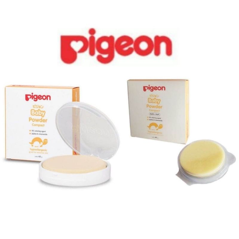 Jual Pigeon Compact Baby Powder 45gr / Refill+Puff / Compact 45g free ...
