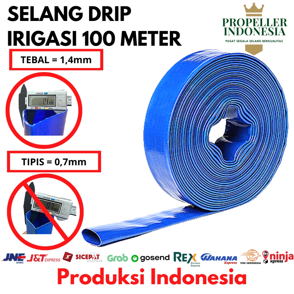 Jual Selang Drip 100 Meter Selang Irigasi Tebal Selang Sawah Hidroponik ...