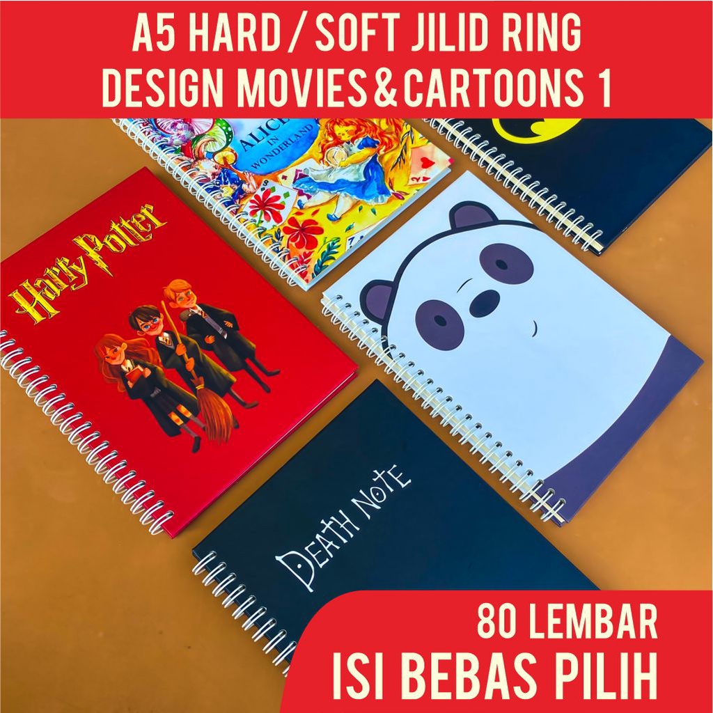 Jual Notes Jilid Ring Spiral Isi Bebas Pilih A5 80 Lembar Hardcover ...
