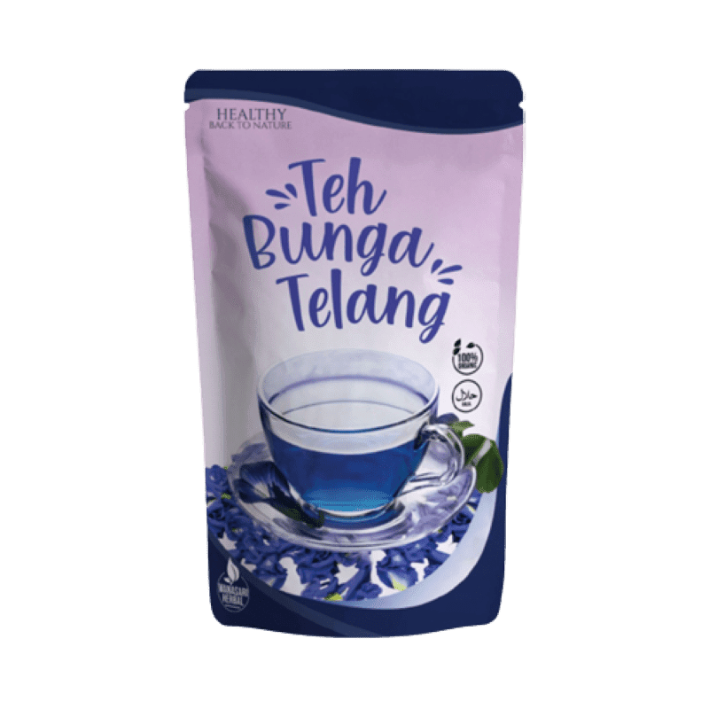 Jual TEH HERBAL BUNGA TELANG ALAMI 100% MURNI DAUN TELANG KERING DAUN ...