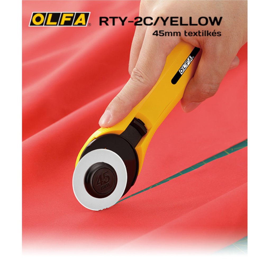 Jual OLFA RTY-2C/YEL Alat Gunting Kain 45 mm Rotary Cutter 45mm | Shopee Indonesia
