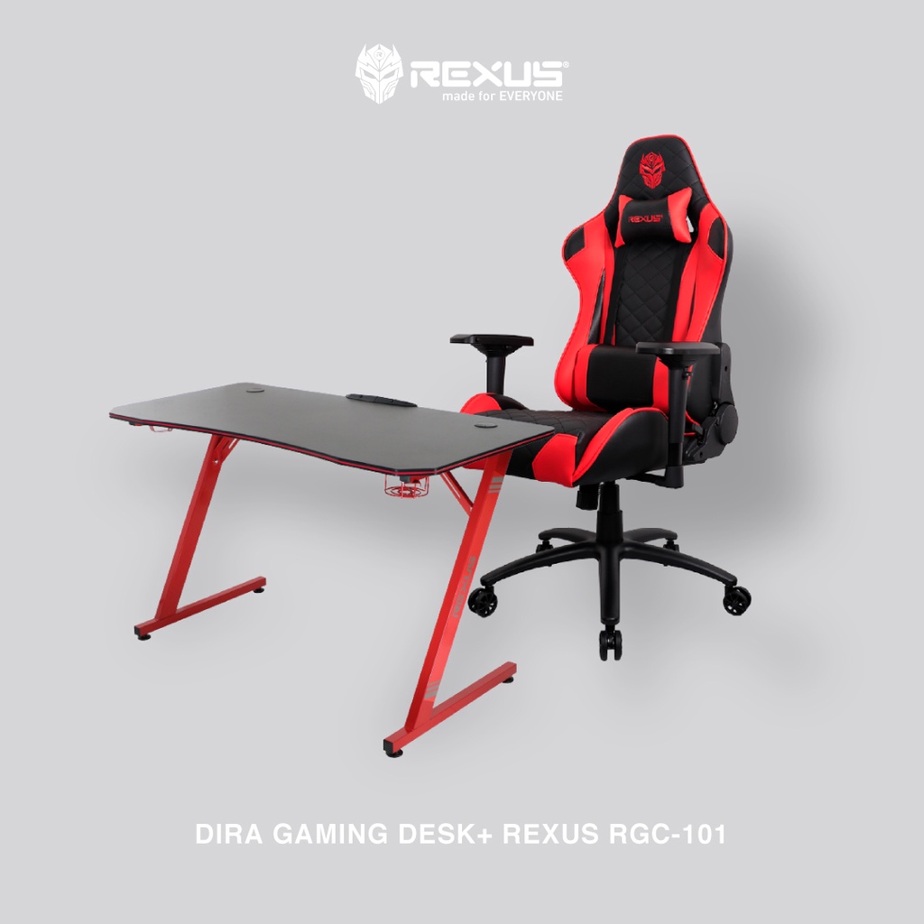 Jual PROMO Bundling Rexus Gaming Desk / Meja Gaming Dira RGB + Kursi ...